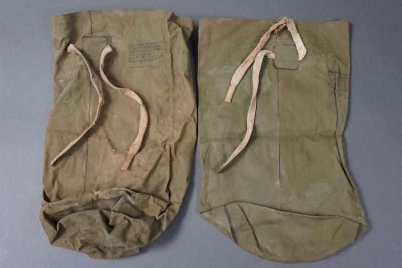 Original US WWII Jungle Waterproof Food Bag Dated 1943 Set Of 2