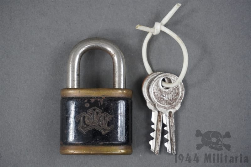 Original German WWII Period Lock Marked D.R.P. With Keys