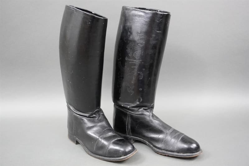 Original German WWII NCO/Officerâ€™s Leather Jackboots