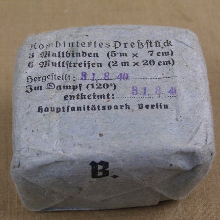 Original German WWII Mullbinde (Gauze Bandage) Dated 40