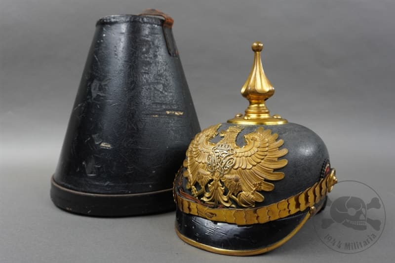 Original German WWI Officer Pickelhaube Spiked Helmet