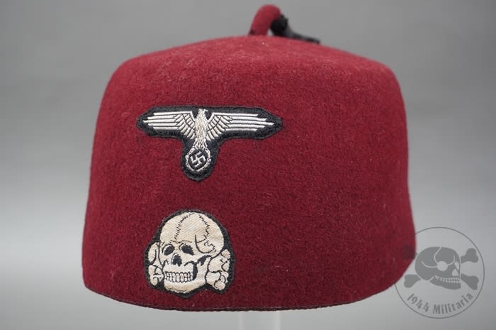 Original Waffen SS Handschar Burgundy Red Fez Size 56