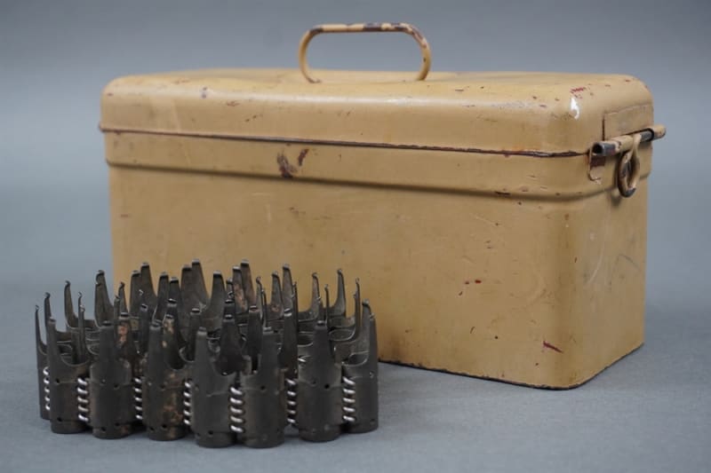 Original German WWII Ordnance Tan Spare Parts/Tool Box