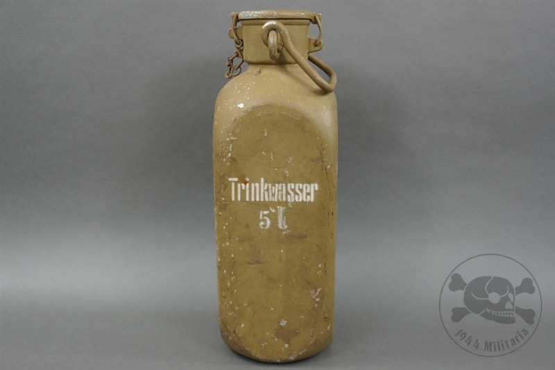 Original German WWII 5-Liter Aluminum Trinkwasser Container