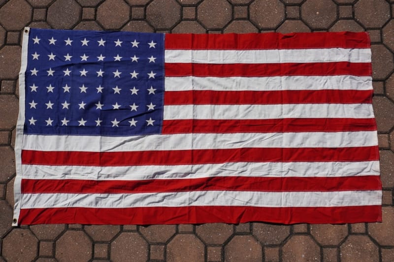 Original US WWII 48 Stars And Stripes 3 x 5 Flag