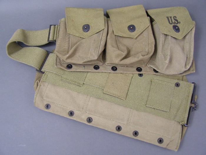 Original US WWII BAR Magazine Web Belt