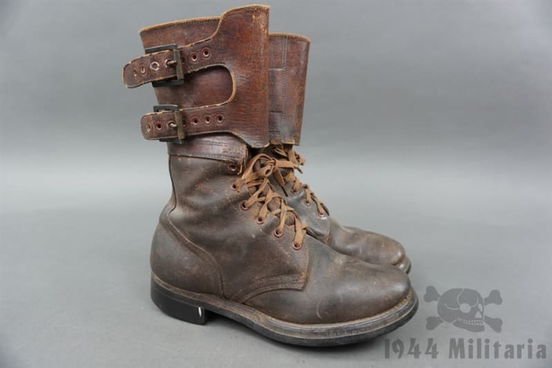Original US WWII Brown Leather Double Buckle Boots Size 7E (Wide) Dated ...