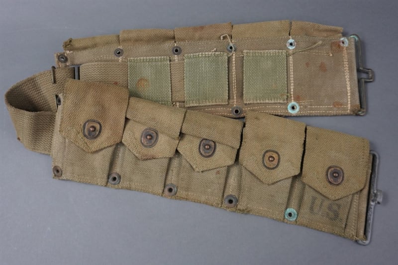 Original US WWII M1 Garand M1923 Cartridge Belt