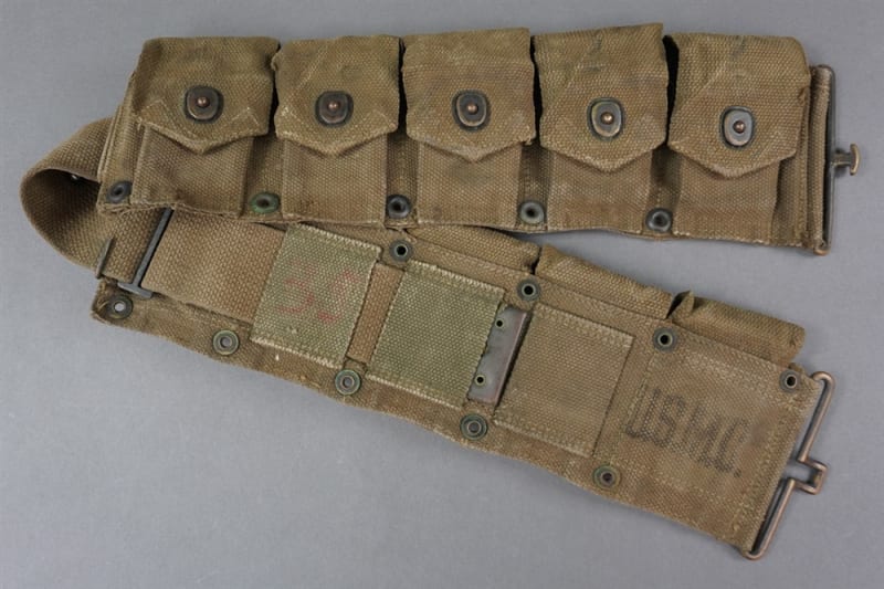 US WWII M1923 USMC M1 Garand Cartridge Belt