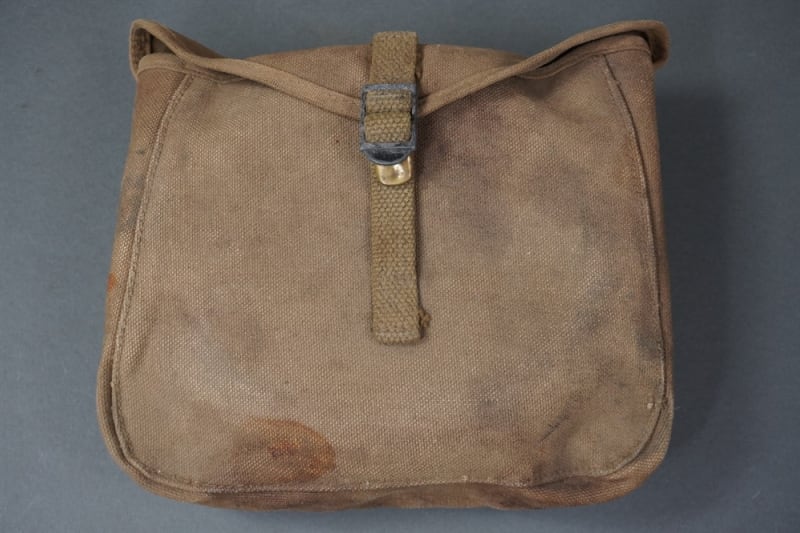 Original US WWII Mess Kit Dated 1942 With Pouch And Fork Spoon And Knife