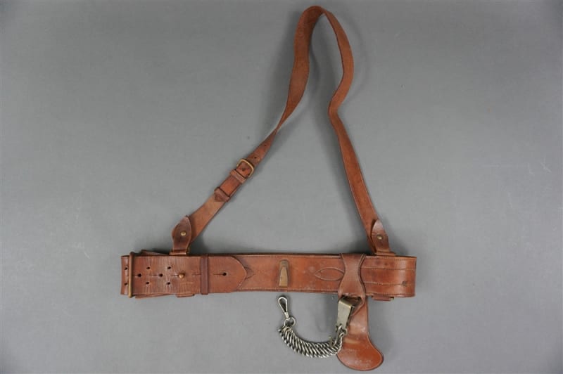 Original US WWII Sam Brown Officers Leather Belt With Cross Strap And ...