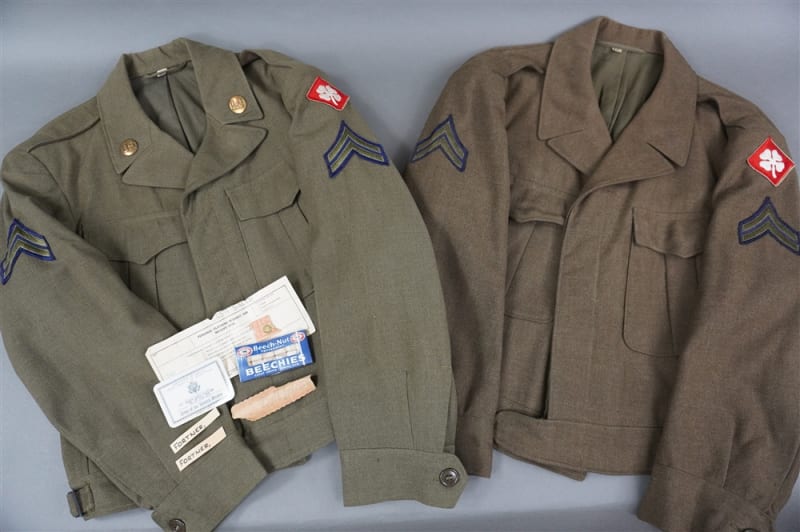 Original US WWII & Post War 4th Army Ike Jackets (Size 38S & 42S)