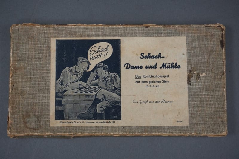 Original German WWII Soldier's Chess Game In A Box