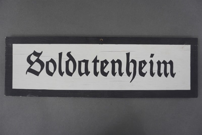 Reproduction German WWII Soldatenheim Wooden Sign