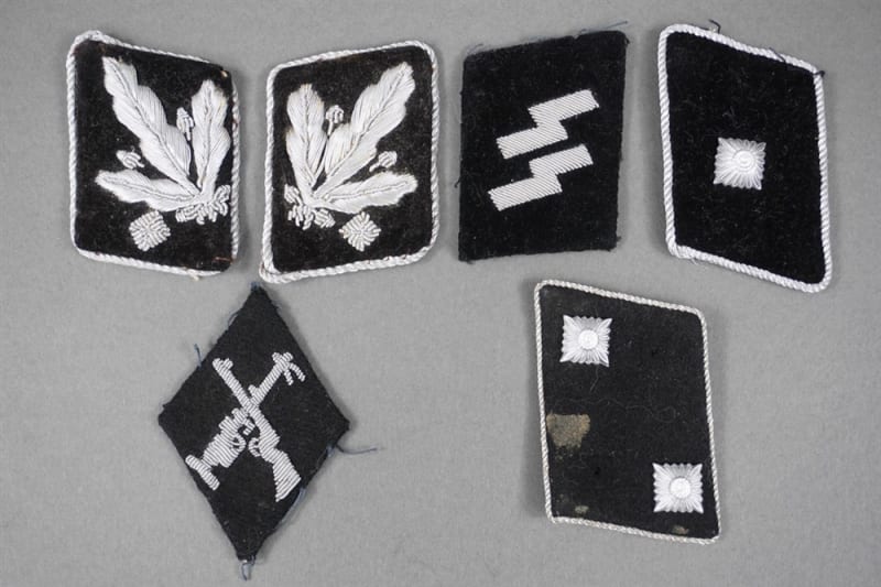 Reproduction Waffen SS NCO And Officer Collar Tab Lot