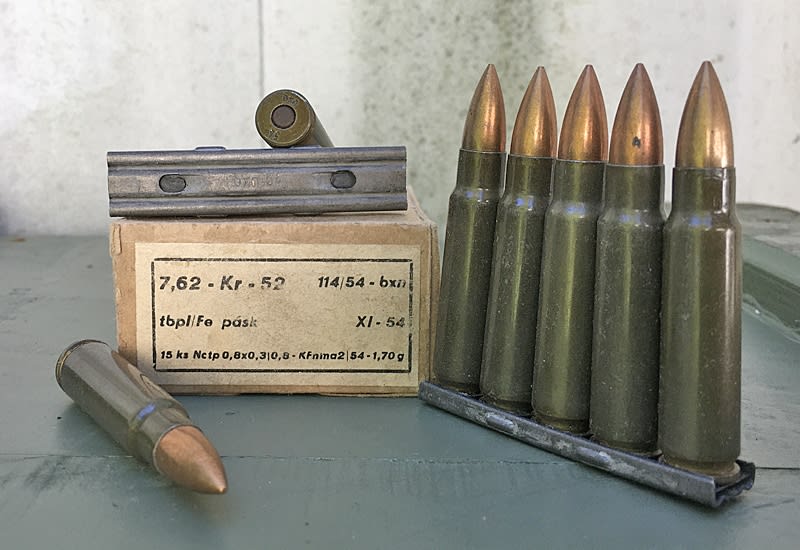 CZECH SURPLUS 7.62x45mm 131gr BALL ON STRIPPER CLIPS 15rd BOX