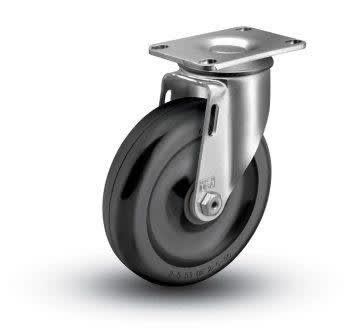 2-1/2" x 1-1/4" BLACK HARD PLASTIC SWIVEL CASTER