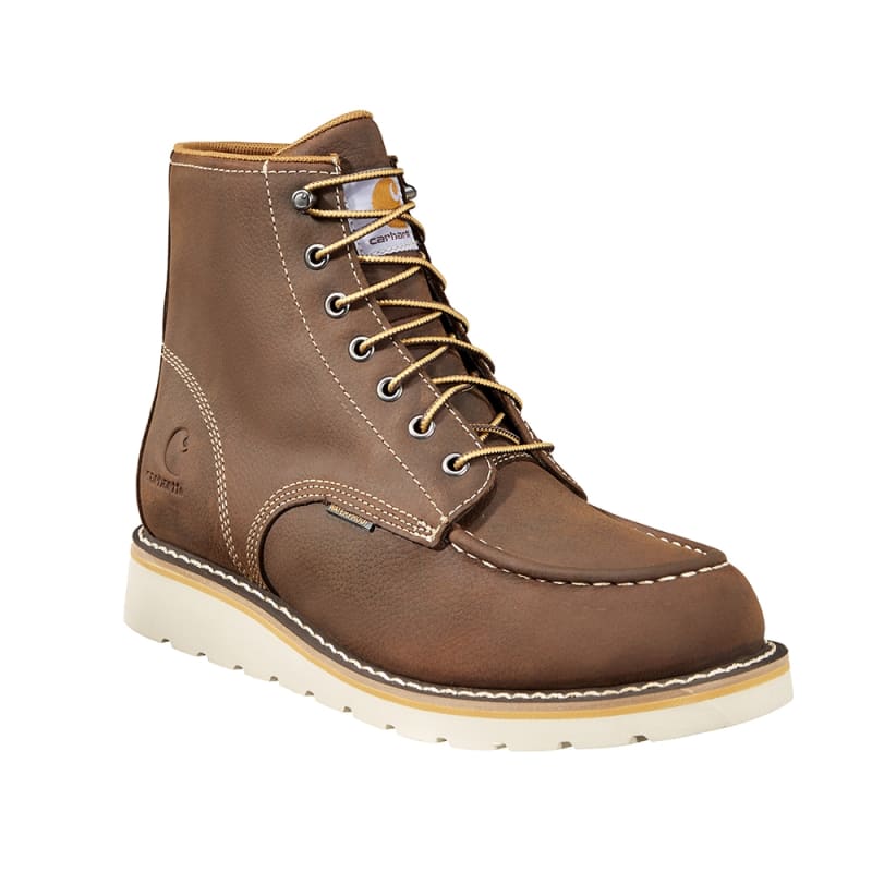 Carhartt Waterproof 6 Inch Moc Steel Toe Wedge Sole Slip Resistant Work ...