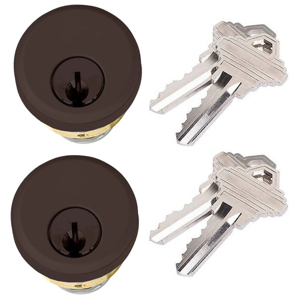 Adams Rite Dark Bronze Mortise Lock Cylinder, 2 Pack, Keyed Alike | www ...