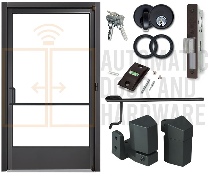 Alum-Lite (4080) 48 in. x 96 in. Left Hand Commercial Storefront Door ...