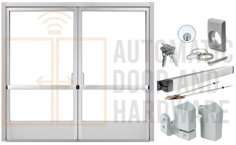 Alum-Lite (8080) 96 in. x 96 in. Commercial Aluminum Storefront Door ...