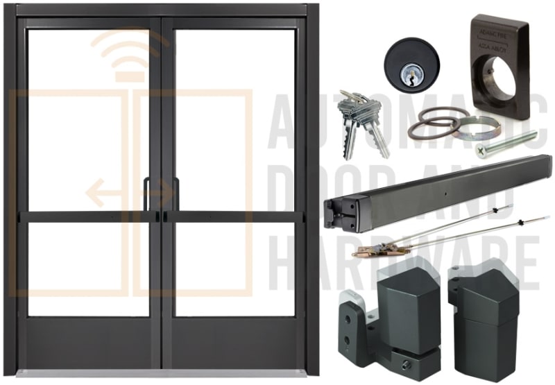 Alum-Lite 72 in. x 84 in. Commercial Narrow Stile ADA Compliant ...