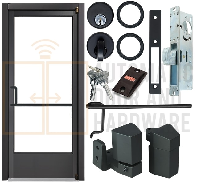 Alum-Lite Quick Ship 36 in. x 84 in. Left Hand Commercial Narrow Stile ...