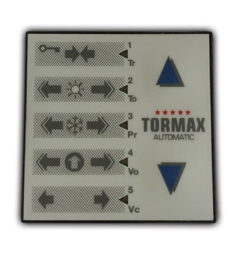 Tormax TX 9000 Function Control Panel Switch