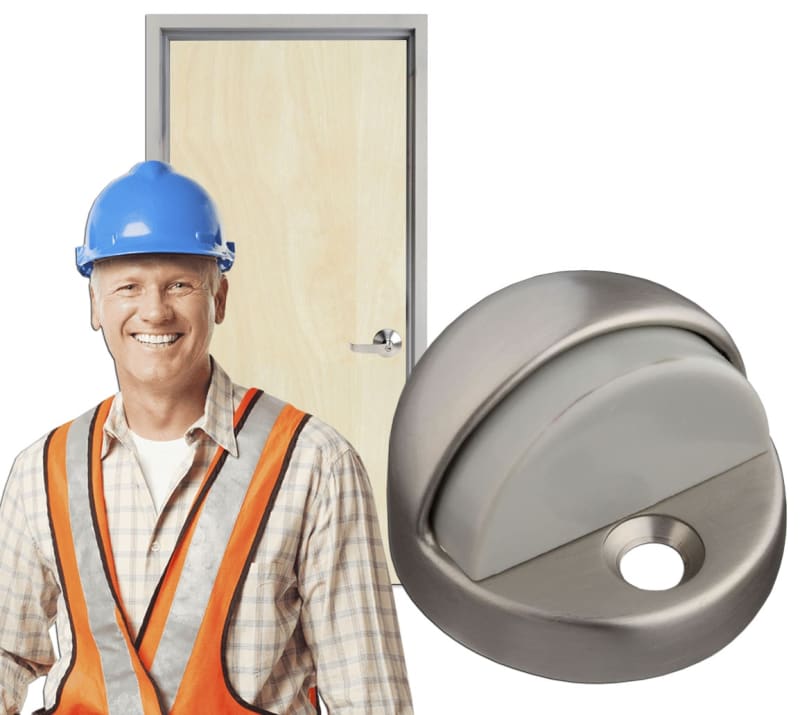 Commercial Door High Profile Dome Floor Stop | www.autodoorandhardware.com