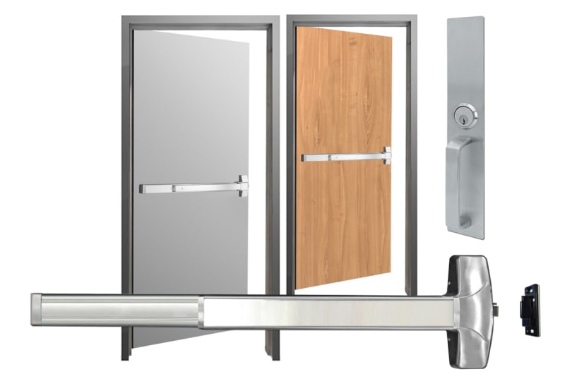 Grade 1 Exit Device With Outside Pull | Wood Door Panic Bars