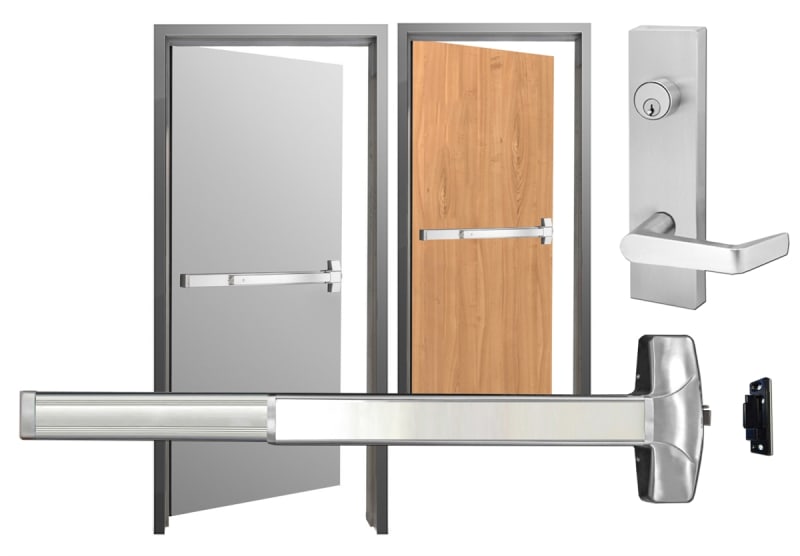 Grade 1 Exit Device With Escutcheon Lever | Wood Door Panic Bars