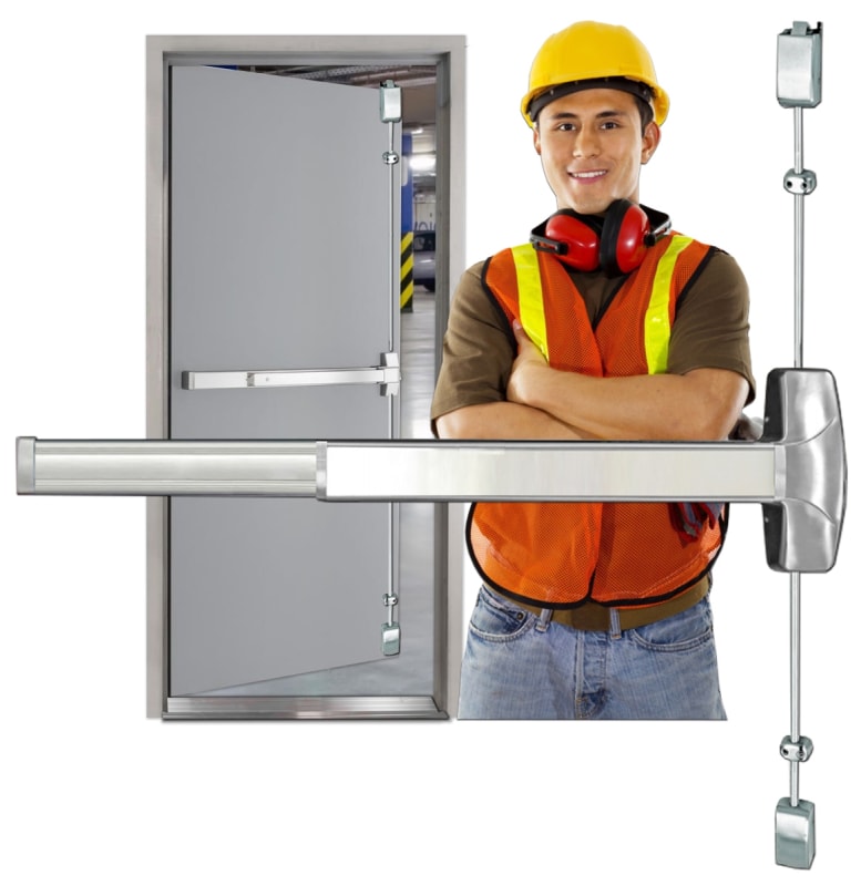 Surface Vertical Rod Exit Device | Metal Door SVR Panic Bars