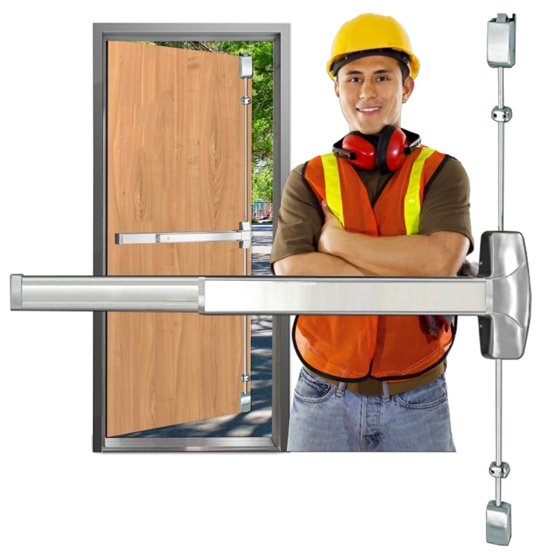 Surface Vertical Rod Exit Device | Wood Door SVR Panic Bars