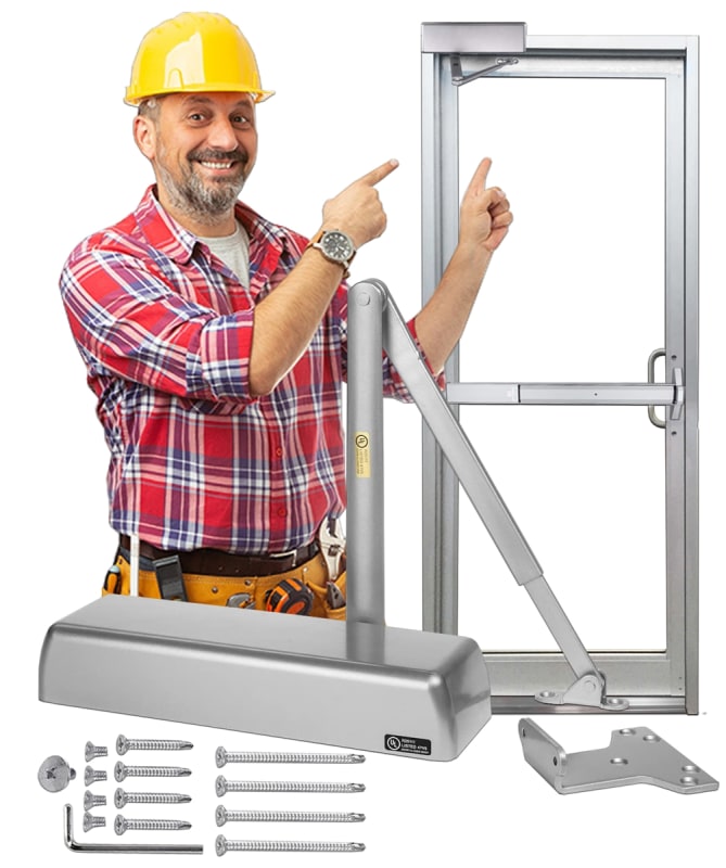 HD Brute Strength Storefront Door Closer, Hard Wearing Pivot Arm, Anti ...