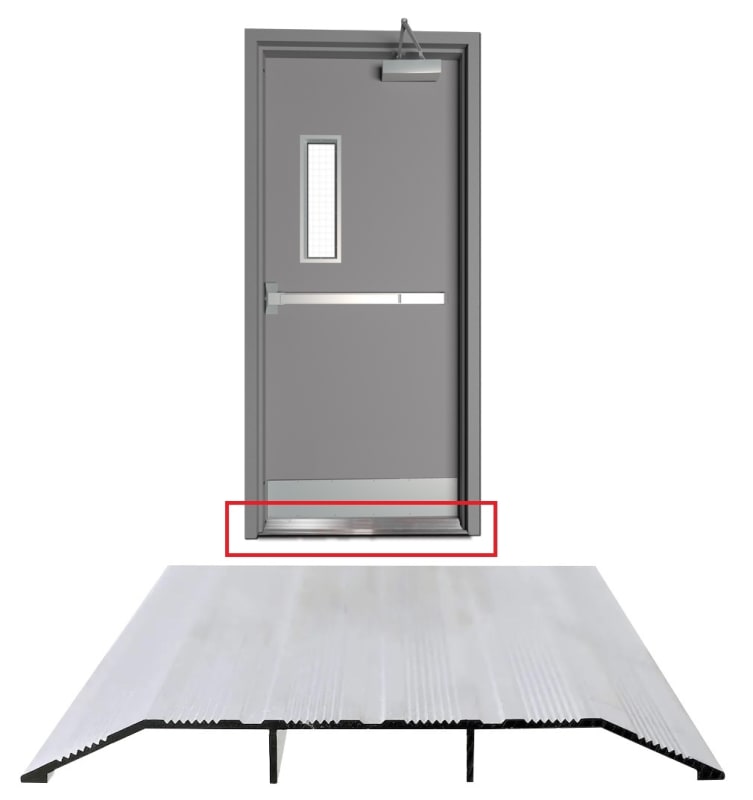 5 in. Wide x 1/2 in. Tall x 48 in. Length Aluminum Saddle Threshold ...