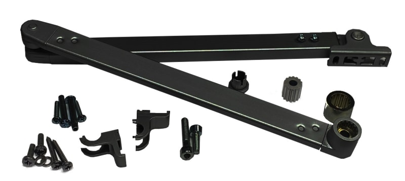 Dorma ED250 Splined Outswing Push Arm Assembly, Black Finish