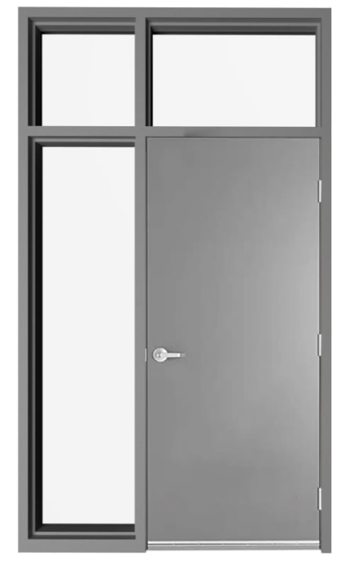 36 in. x 84 in. (3070) RHR 18 Gauge Flush Hollow Metal Steel Door, 16 ...