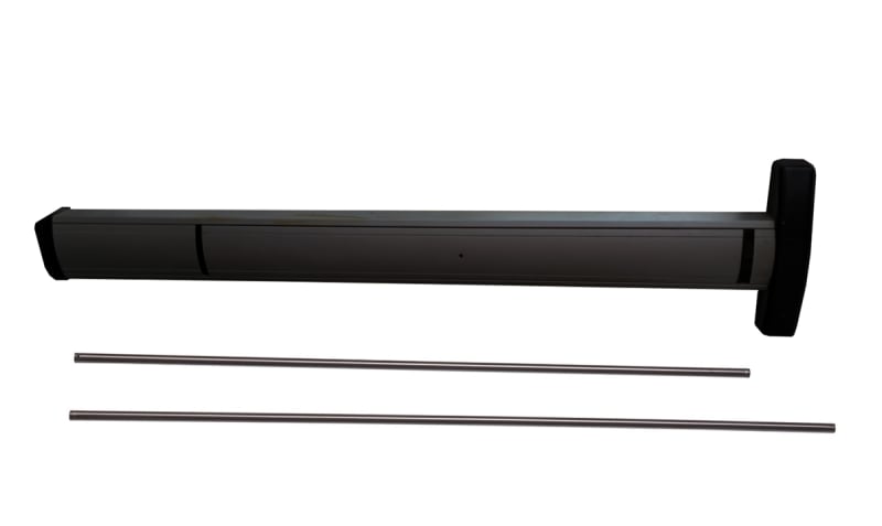 Kawneer Concealed Vertical Rod Push Bar Set, 7-3/4 in. Tall x 1-7/16 in ...