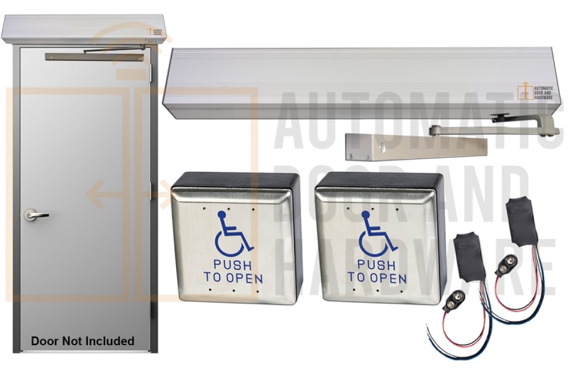 Maverick EZ7000 Left Hand (Inswing) Heavy Duty Automatic Swinging Door Opener With Wireless ...