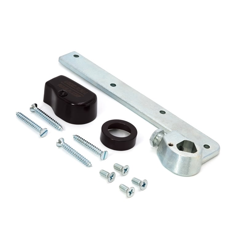 Rixson Left Hand 3/4 in. Offset Bottom Arm Assembly, Dark Bronze Finish ...