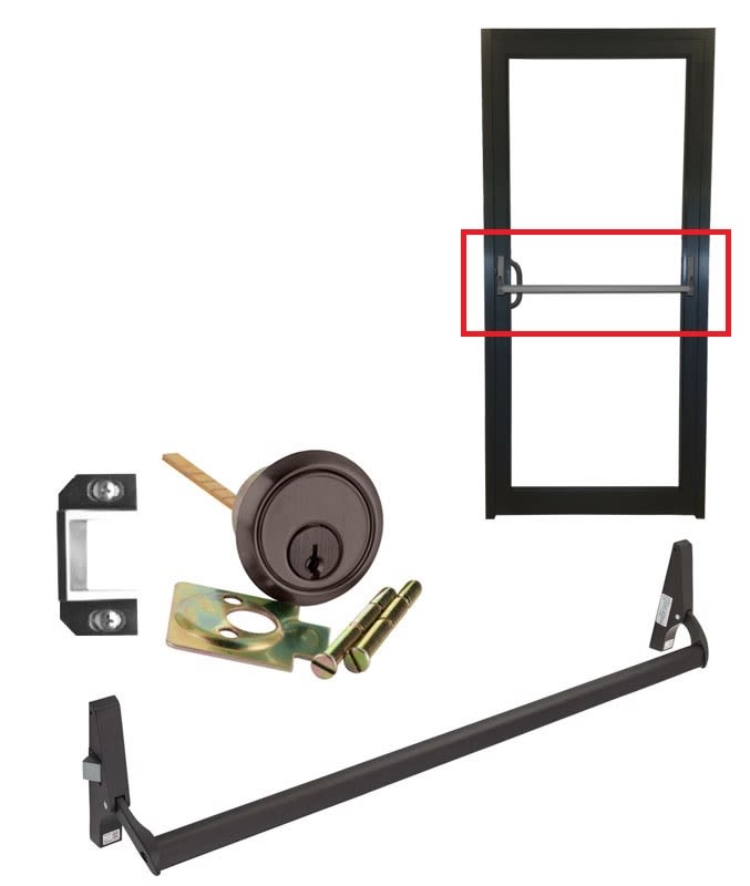 Storefront Pro Hardware AL10 Series Dark Bronze Finish Left Hand ...