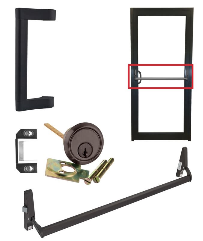 Storefront Pro Hardware AL10 Series Dark Bronze Finish Left Hand ...