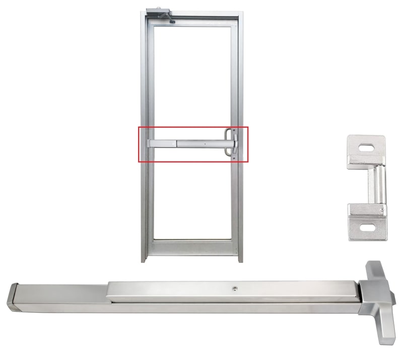 Storefront Pro Hardware Alum-Lock HD Series Panic Rated Crash Bar In ...