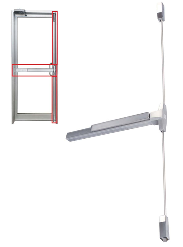 Storefront Pro Hardware Alum-Lock HD Series Panic Rated Crash Bar With ...