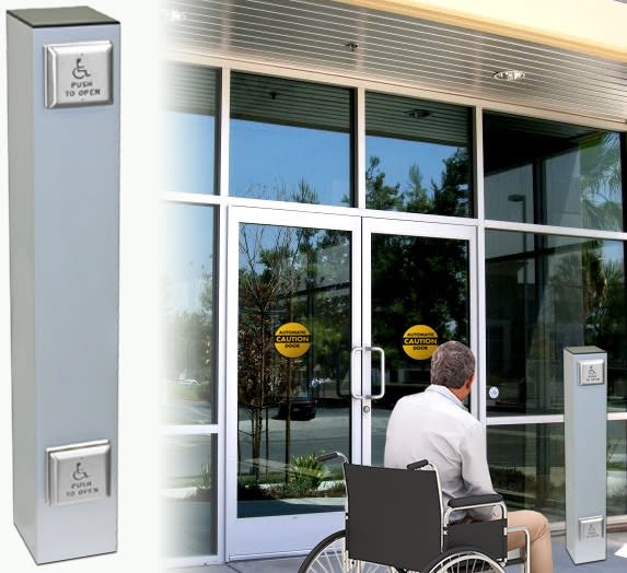 Handicap Button Bollard Post | California Building Code Approved