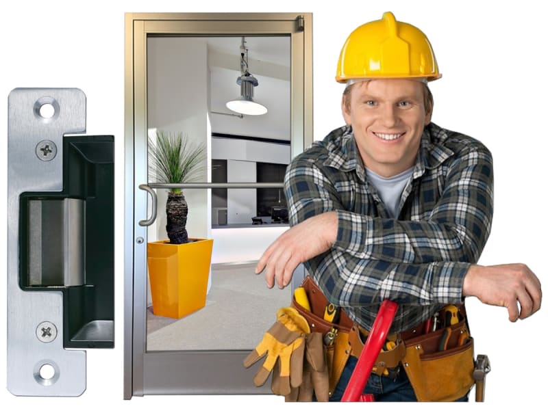 Electric Strike Lock Kit For Commercial Storefront Glass Door With ...