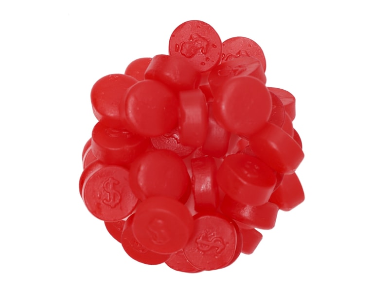 1 Dollar Candy Cherry Juju Candy Coins 1 Pound Bag - Soft Chewy Cherry ...