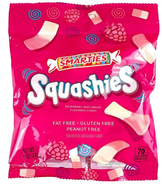 Smarties Squashies Raspberry and Cream Candy