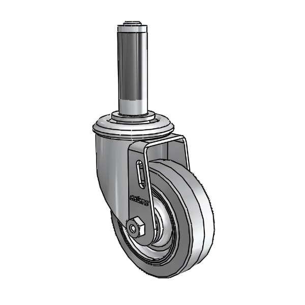 3.5" x 1.25" Performa Delrin Bearing Caster with Expanding Adapter for ...