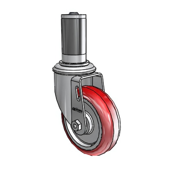 Colson Casters 4" x 1.25" HI-TECH Ball Bearing Caster with Expanding ...